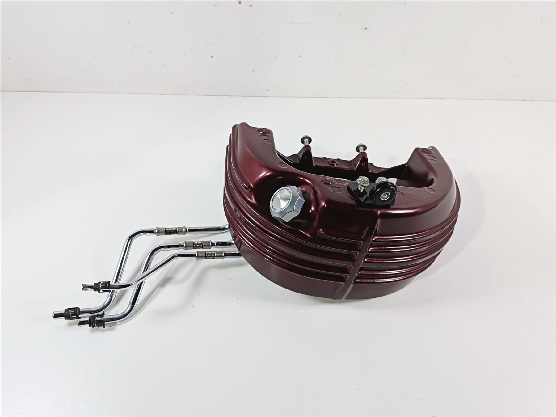 2009 Harley FXCWC Softail Rocker Oil Tank & Lines Deep Red Pearl Set 6 ...