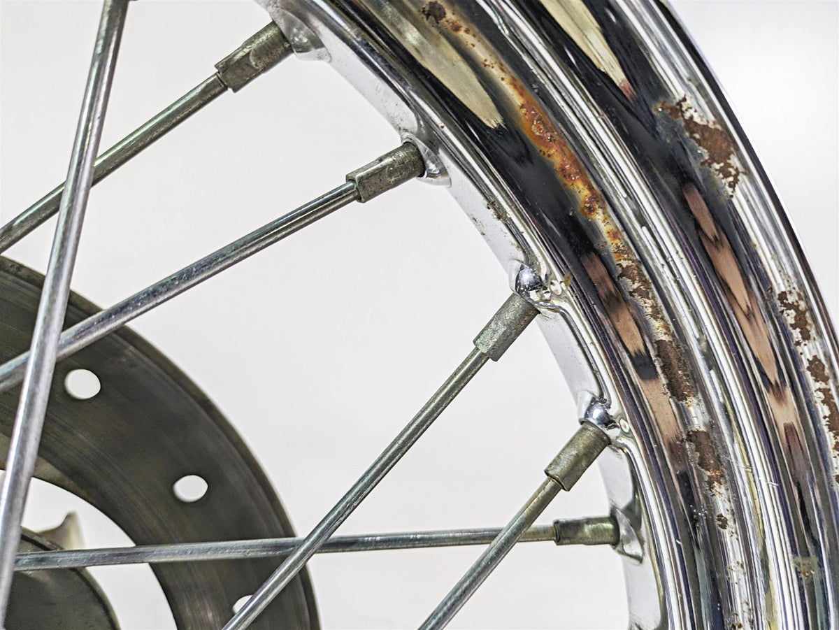 2003 Harley Dyna FXDL Low Rider 100TH Front Wheel Rim 19x2.5 Wobble 43 ...