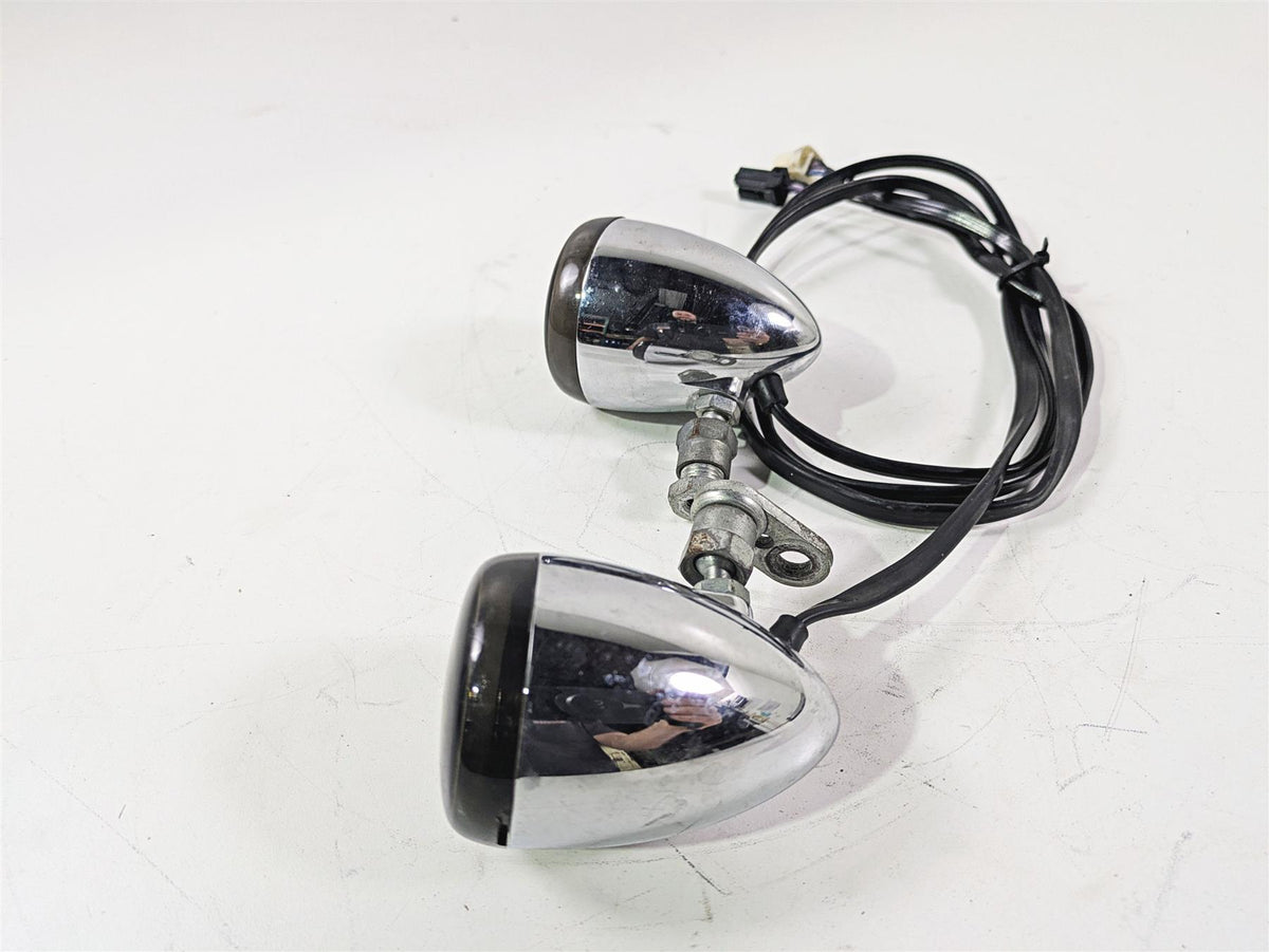 2009 Harley FXDC Dyna Super Glide Smoked Led Front Turn Signal Set ...