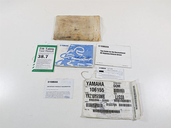 2021 Yamaha YXZ1000R EPS SS SE Owners Manual BAS-F8199-11 – Mototech271