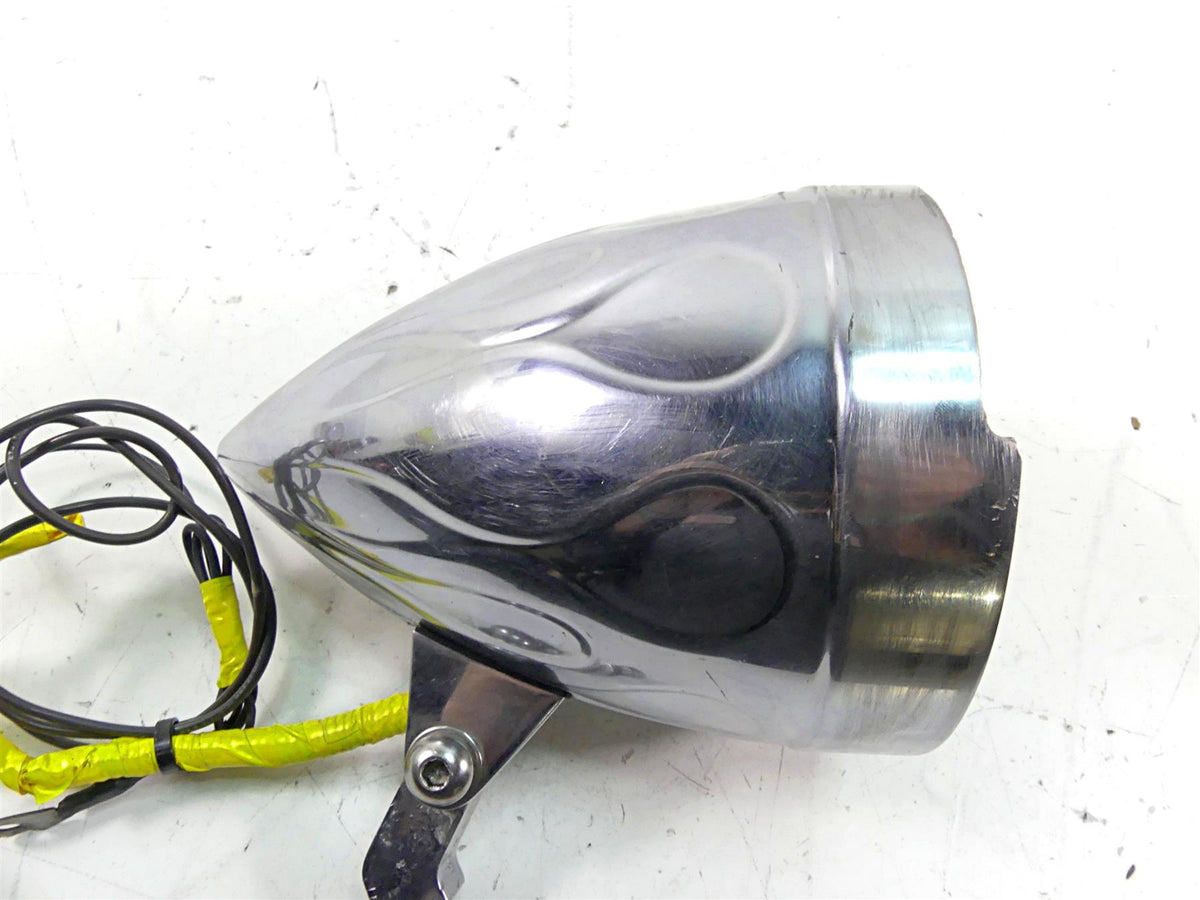 2009 Big Dog K9 Flames Skull Headlight Headlamp Head Light Lamp -Read ...