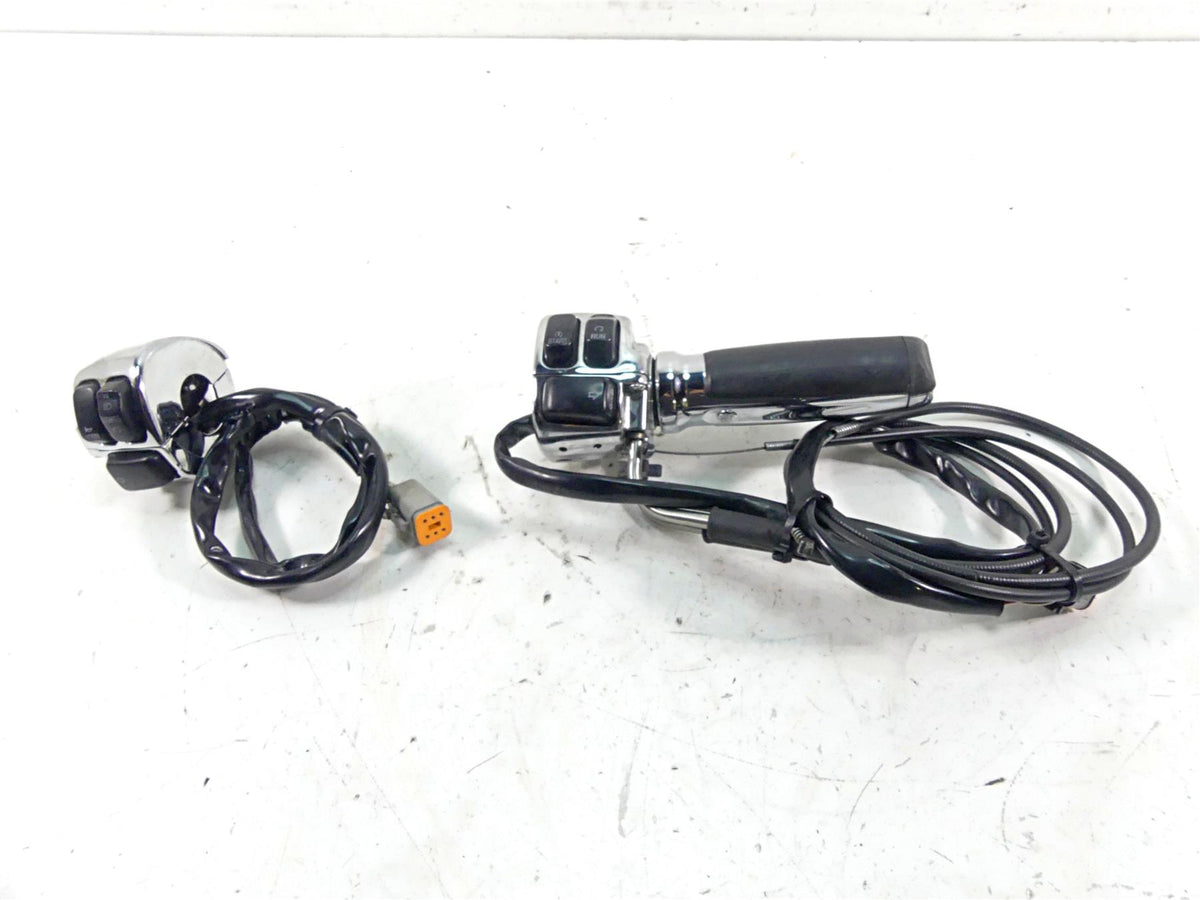 2006 Harley Softail FXSTSI Springer Chrome R+L Hand Control Switches ...