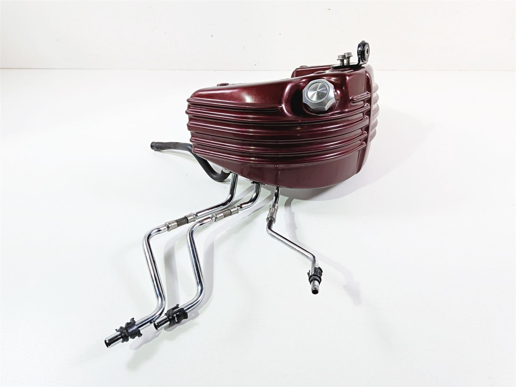 2009 Harley FXCWC Softail Rocker Oil Tank & Lines Deep Red Pearl Set 6 ...