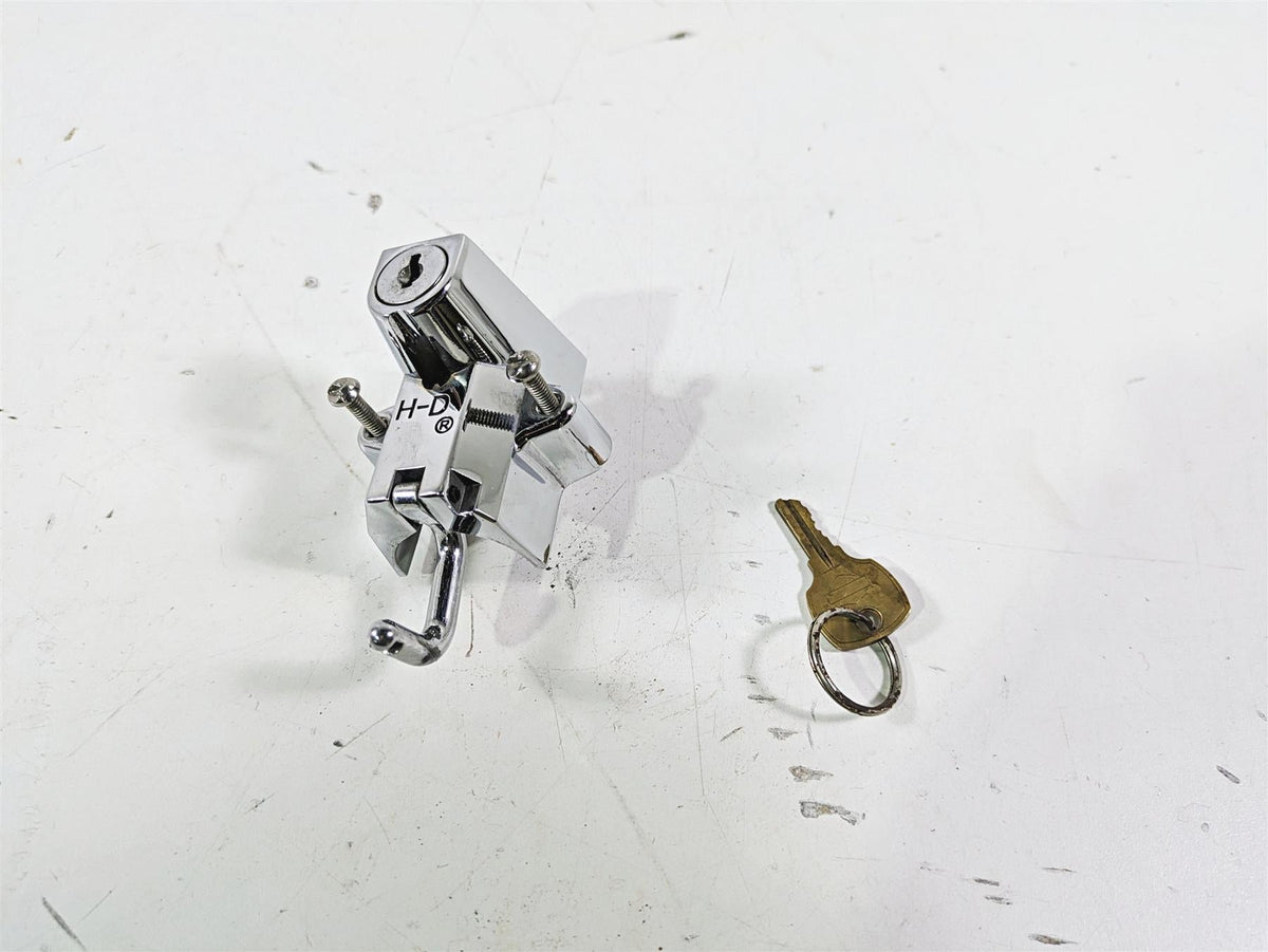 Harley Davidson Sportster Dyna Softail Touring Oem Chrome Helmet Lock ...